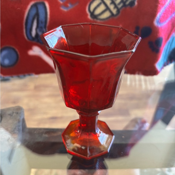 Dining | Independence Octagonal Ruby Wine Glass | Poshmark